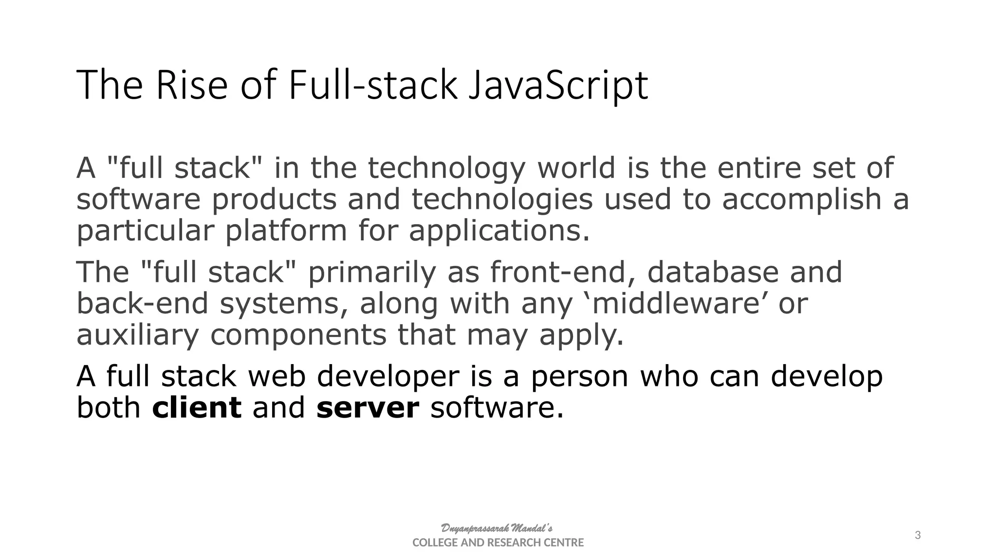 Web Frameworks: MEAN stack web development | PPT