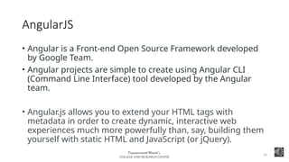 Web Frameworks: MEAN stack web development | PPT