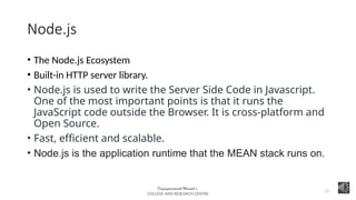 Web Frameworks: MEAN stack web development | PPT