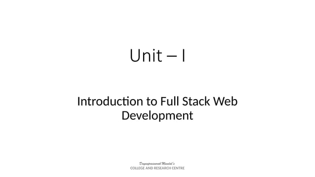 Web Frameworks: MEAN stack web development | PPT