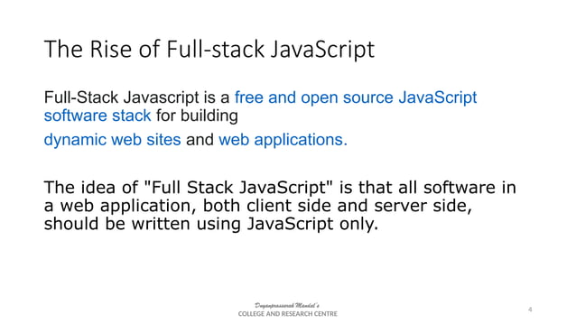 Web Frameworks: MEAN stack web development | PPT