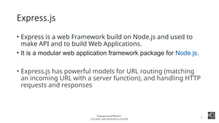Web Frameworks: MEAN stack web development | PPT