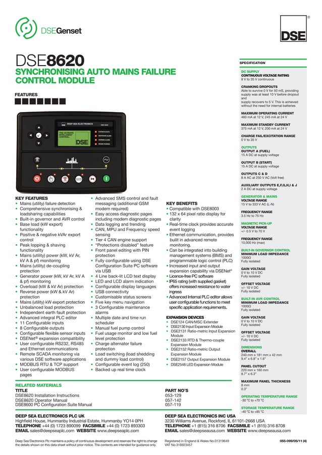 Dse8620 data-sheet | PDF