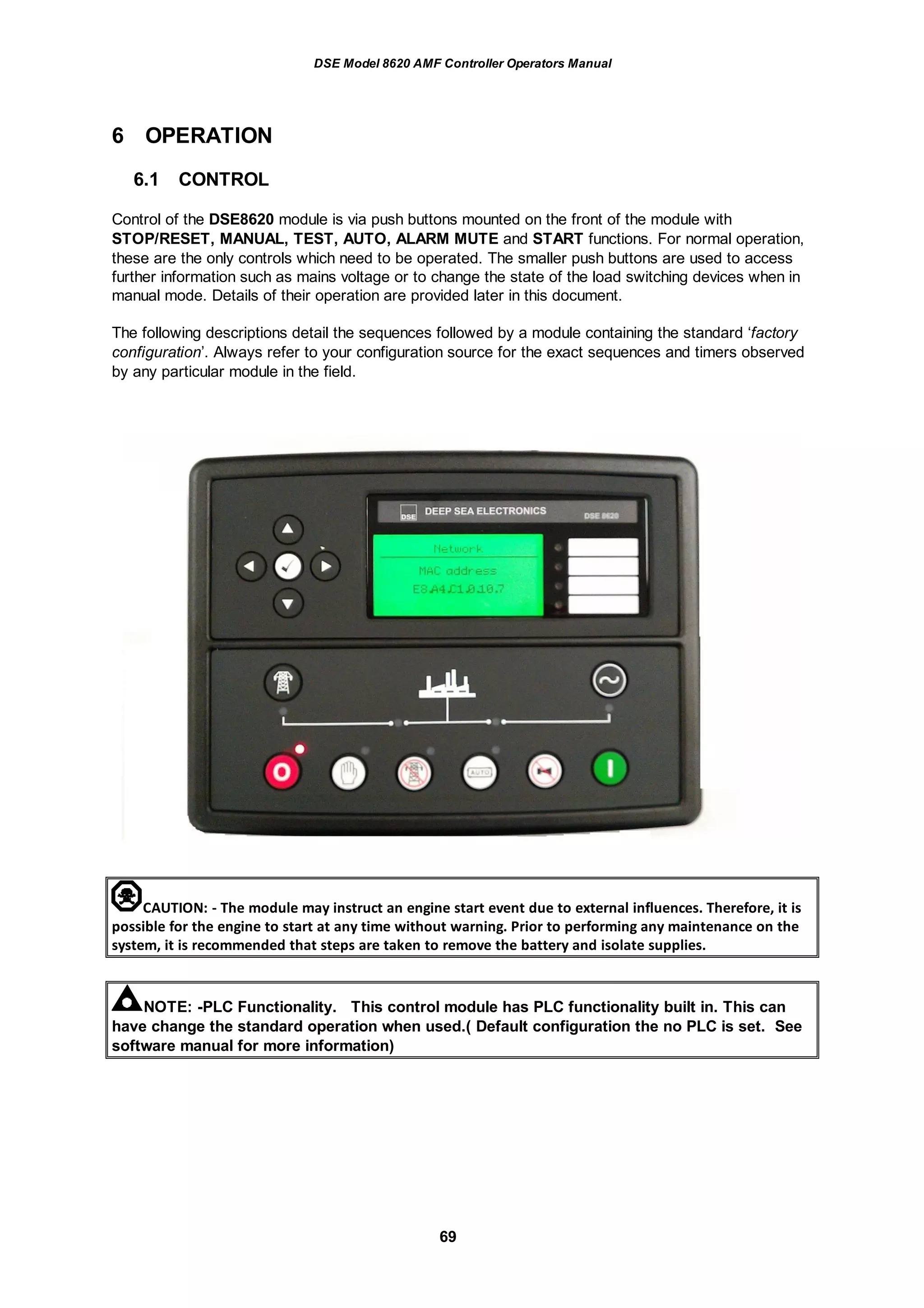 Dse8620 operators-manual | PDF