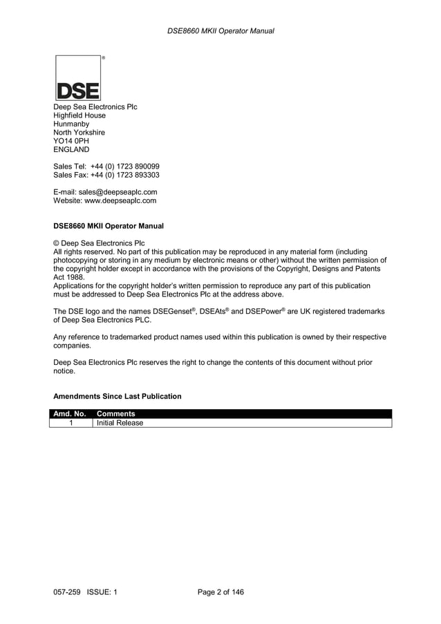 DSE8660-MKII-Operator-Manual.pdf | Computer Peripherals | Computing