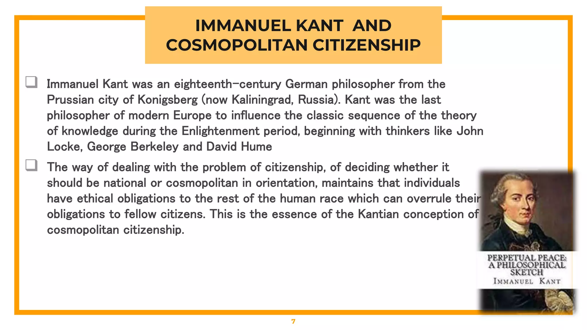 Cosmopolitan citizenship | PPTX