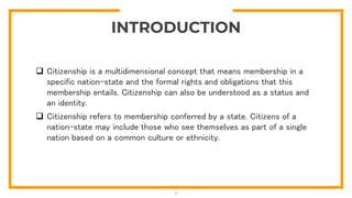 Cosmopolitan citizenship | PPTX
