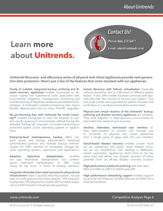 Comparing Unitrends and EMC Avamar | PDF