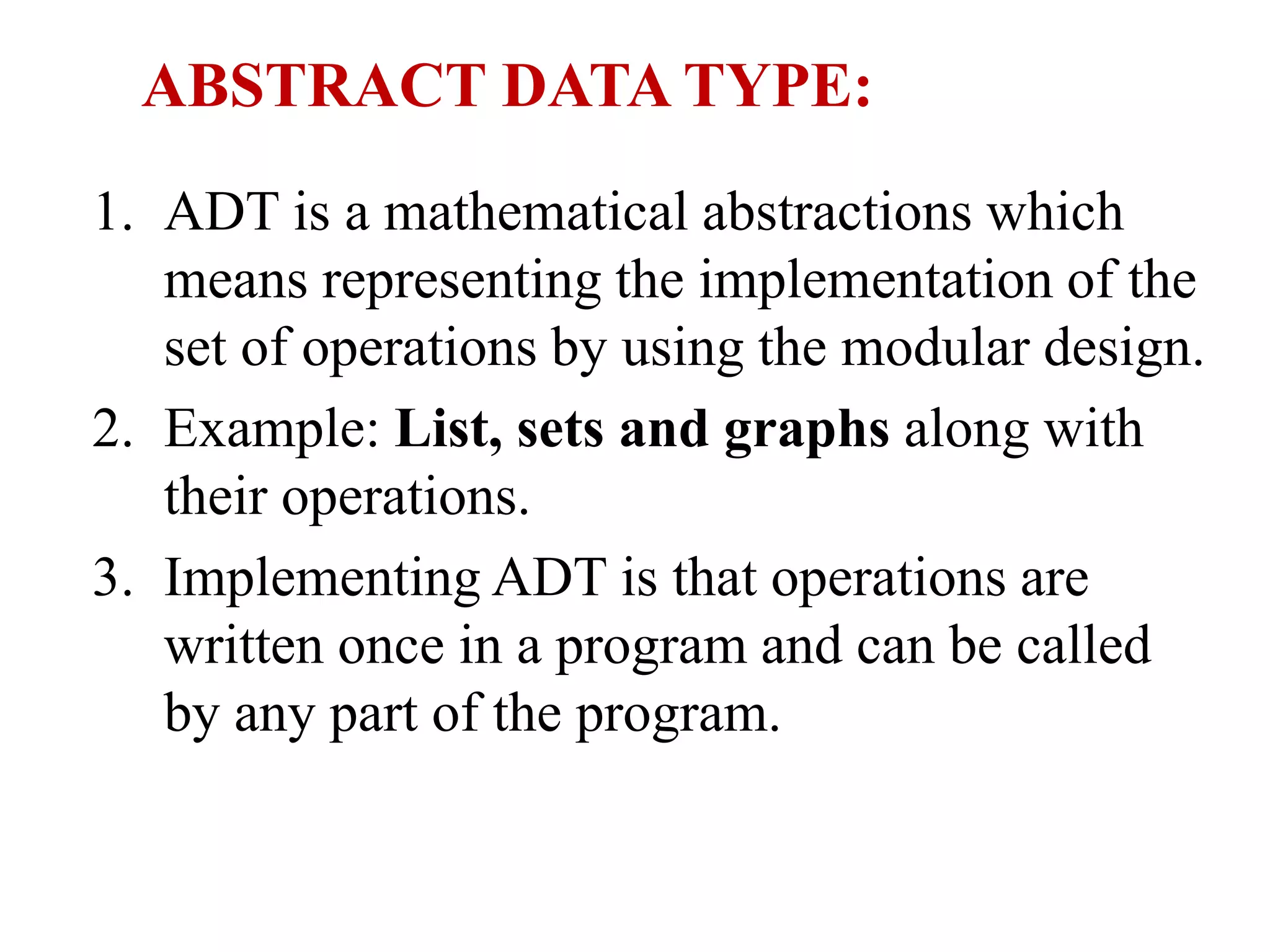 Data structures - unit 1 | PPTX