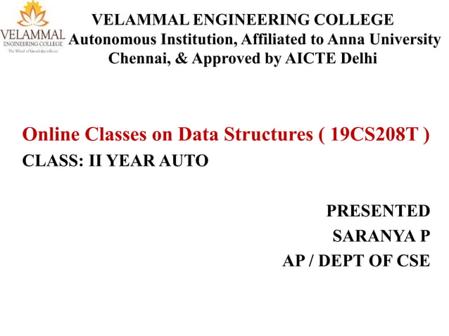 Data structures - unit 1 | PPTX
