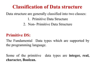 Data structures - unit 1 | PPTX