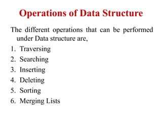 Data structures - unit 1 | PPTX