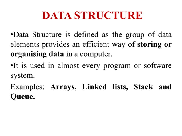 Data structures - unit 1 | PPTX