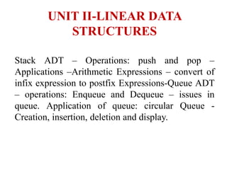 Data structures - unit 1 | PPTX