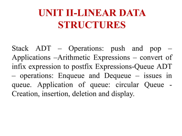 Data structures - unit 1 | PPTX