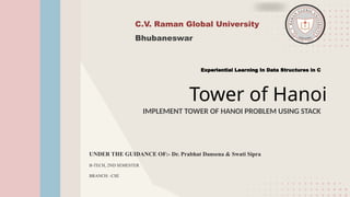 DS EXPERIENTIAL TOWER OF HANOI IMPLEMENT TOWER OF HANOI PROBLEM USING STACK .LEARNING.pptx ...