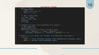 DS EXPERIENTIAL TOWER OF HANOI IMPLEMENT TOWER OF HANOI PROBLEM USING STACK .LEARNING.pptx ...