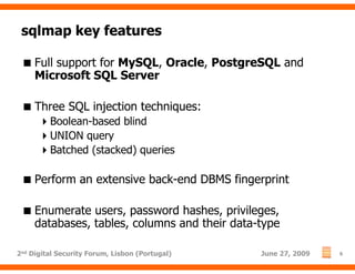 SQL injection: Not Only AND 1=1 (updated) | PDF | Databases | Computer Software and Applications