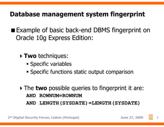 SQL injection: Not Only AND 1=1 (updated) | PDF | Databases | Computer Software and Applications