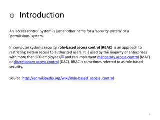 Implementing role based access control on Web Application (sample case ...