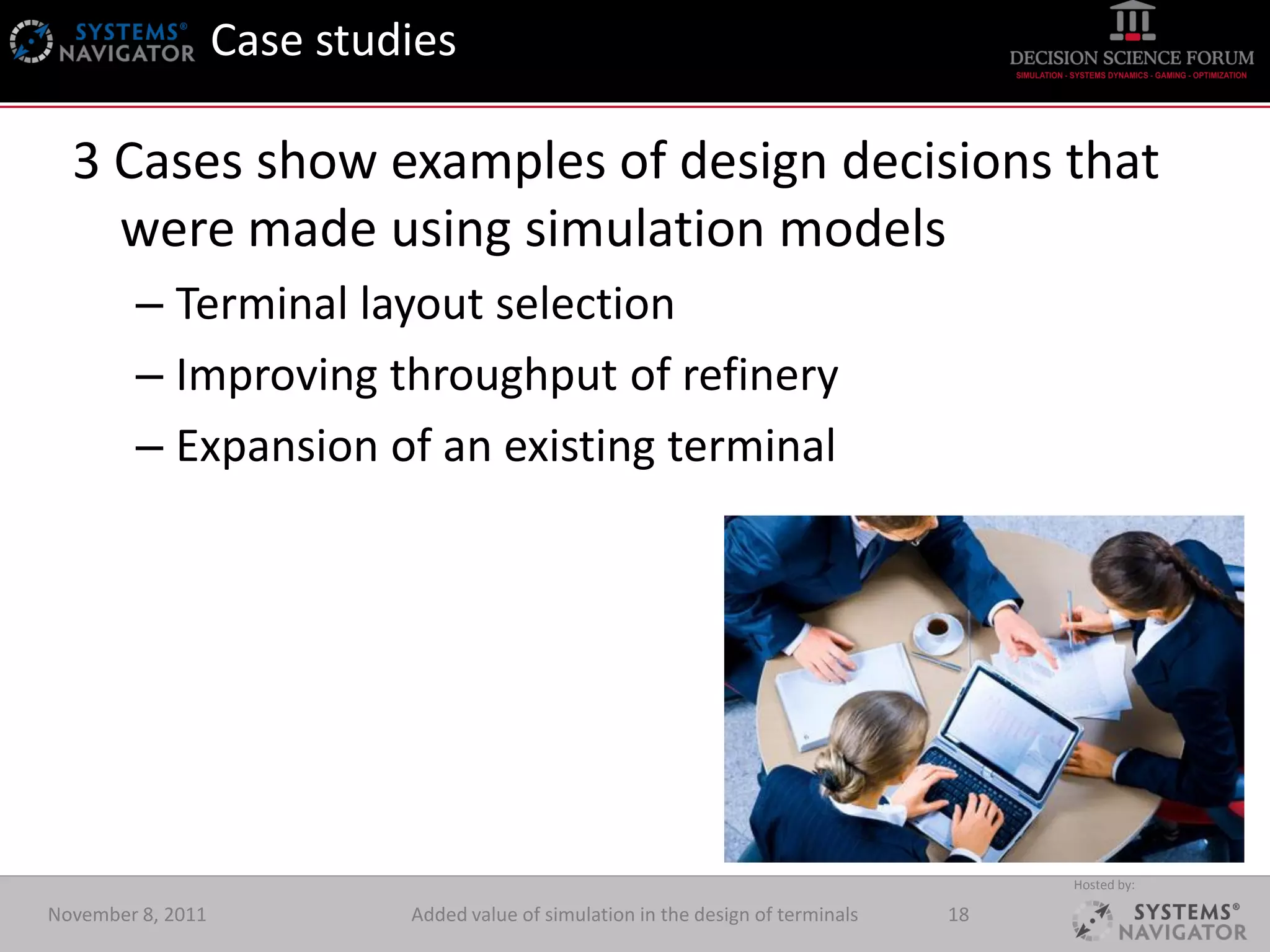 Systems Navigator - Added value of simulation in the design of ...