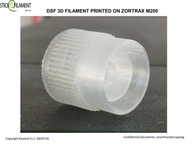 DSF 3D FILAMENT PRINTED ON ZORTRAX M200 | PPT