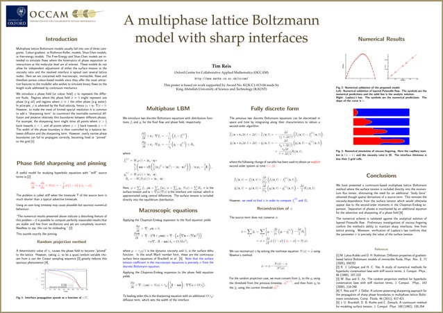 A multiphase lattice Boltzmann model with sharp interfaces | PPT