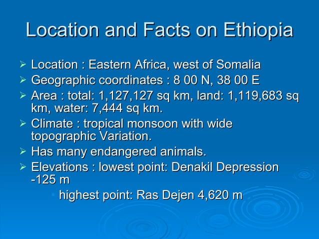Ethiopia Country Study | PPT
