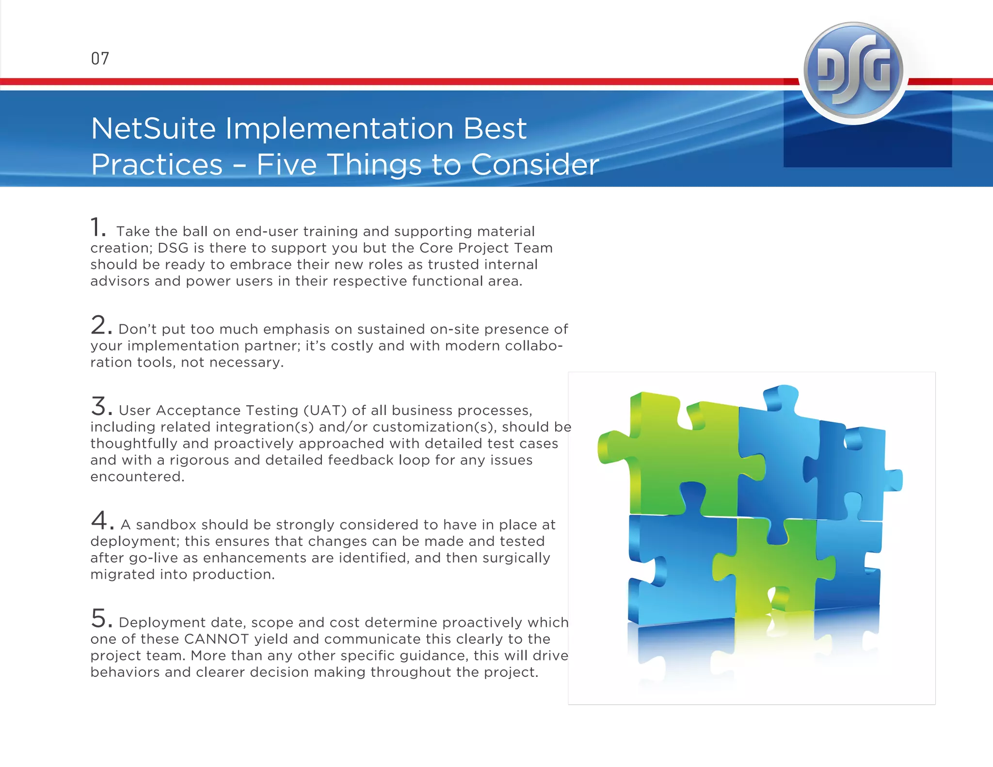 Dsg best practice guide for net suite implementation success | PPT