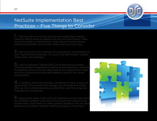 Dsg best practice guide for net suite implementation success | PPT