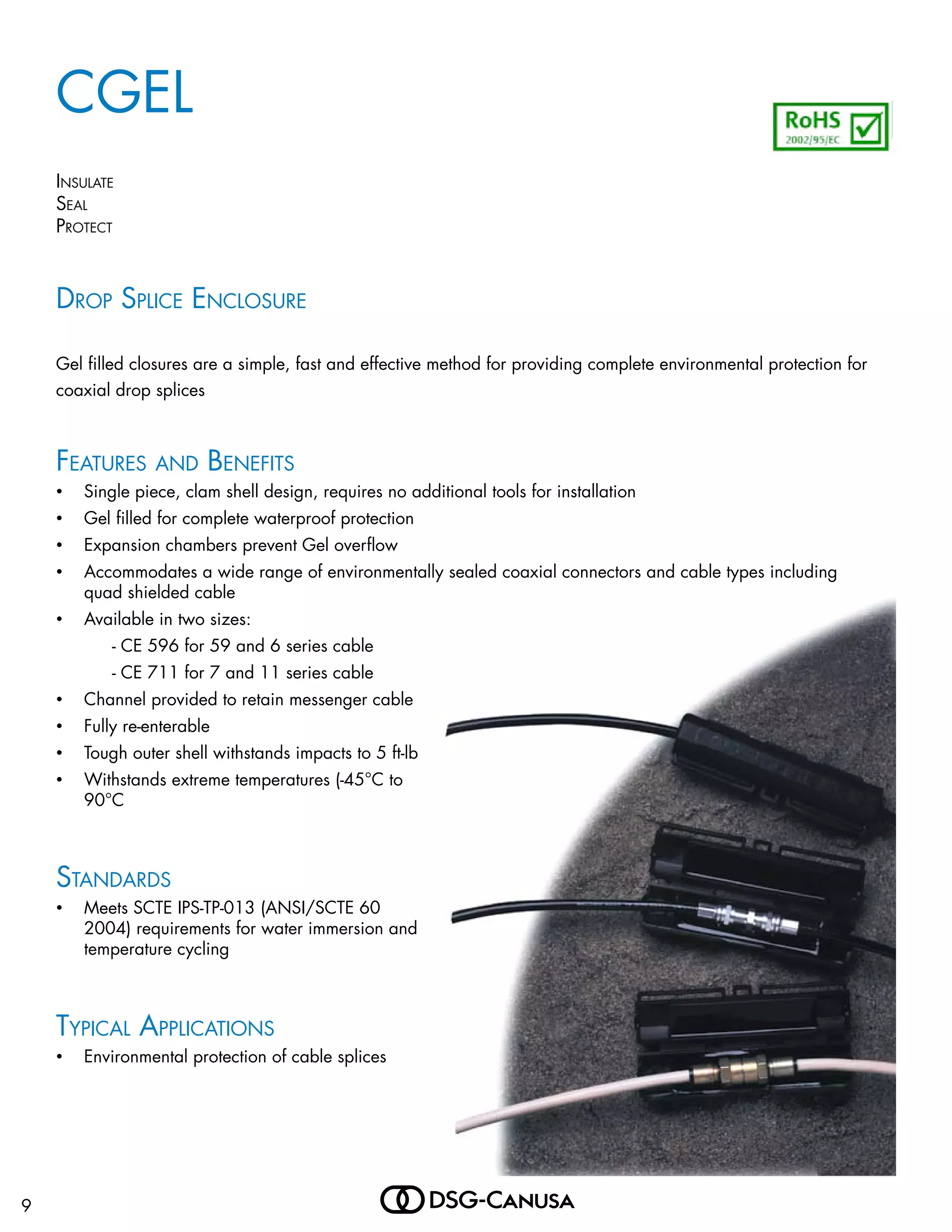 DSG Canusa Heat Shrink for Communications & Fibre Optics | PDF