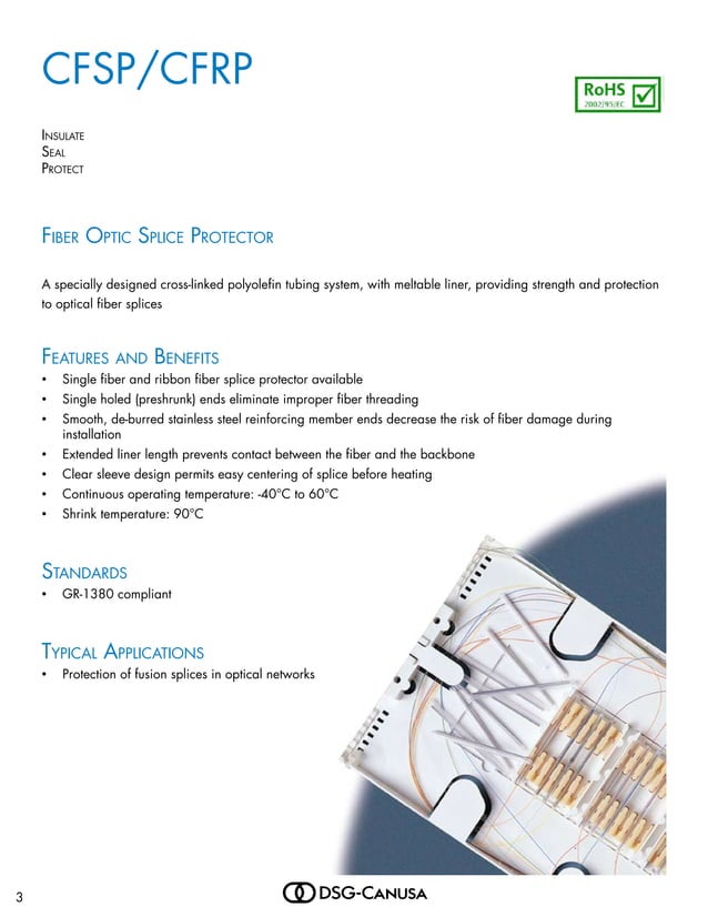 DSG Canusa Heat Shrink for Communications & Fibre Optics | PDF