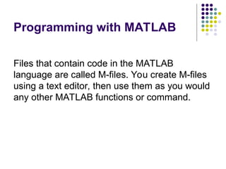 introduction to MATLAB with functions and plots | PPT