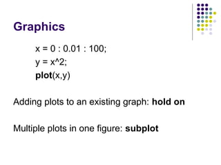 introduction to MATLAB with functions and plots | PPT