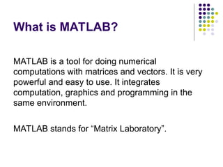 introduction to MATLAB with functions and plots | PPT