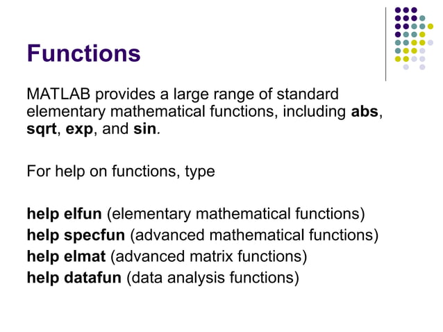 introduction of matlab programming with example | PPT