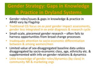 The Gender Strategy- Jennie Dey de Pryck | PPTX | Agriculture | Industries
