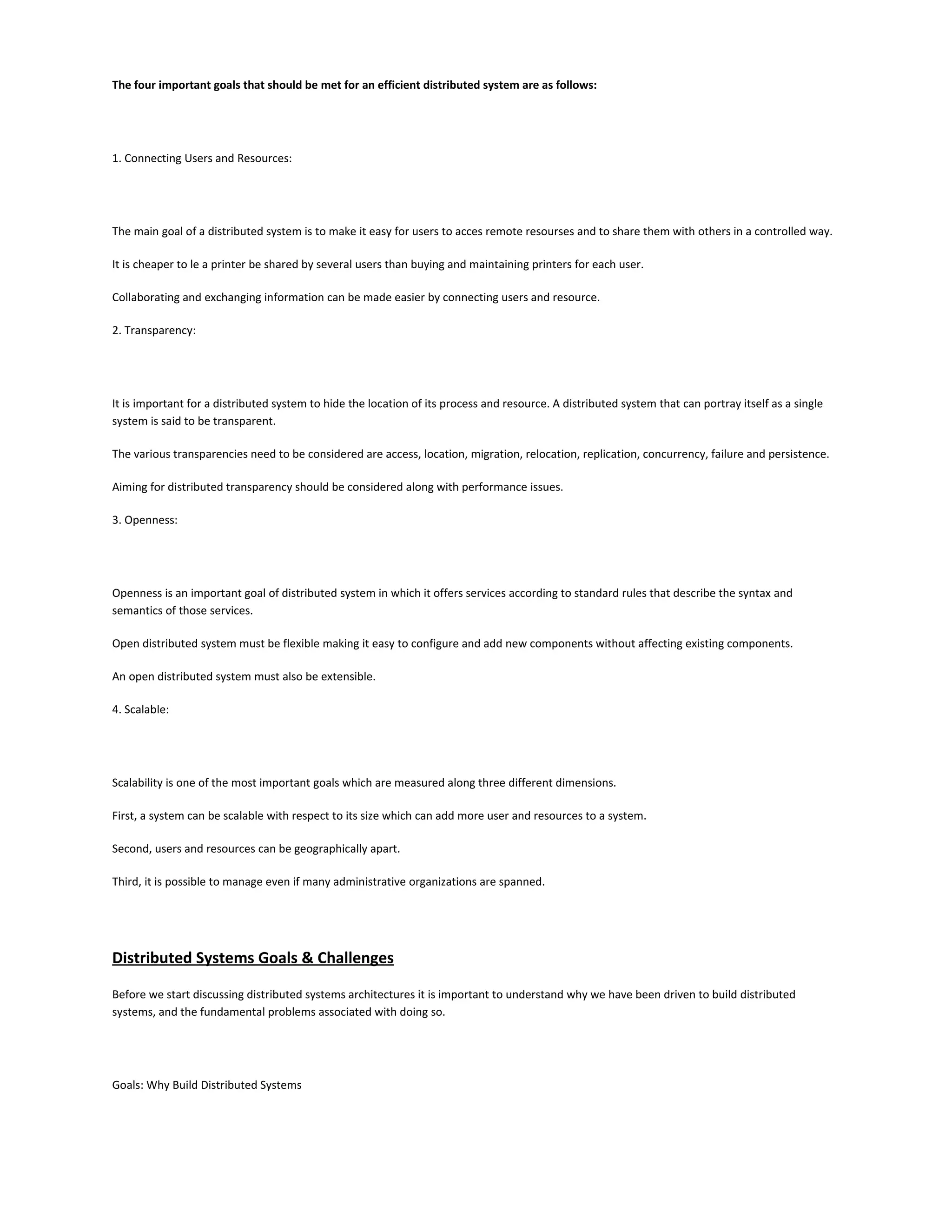 MSB-Distributed systems goals | RTF | Computer Networking | Computing