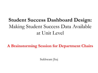 Student Success Dashboard Design | PPT