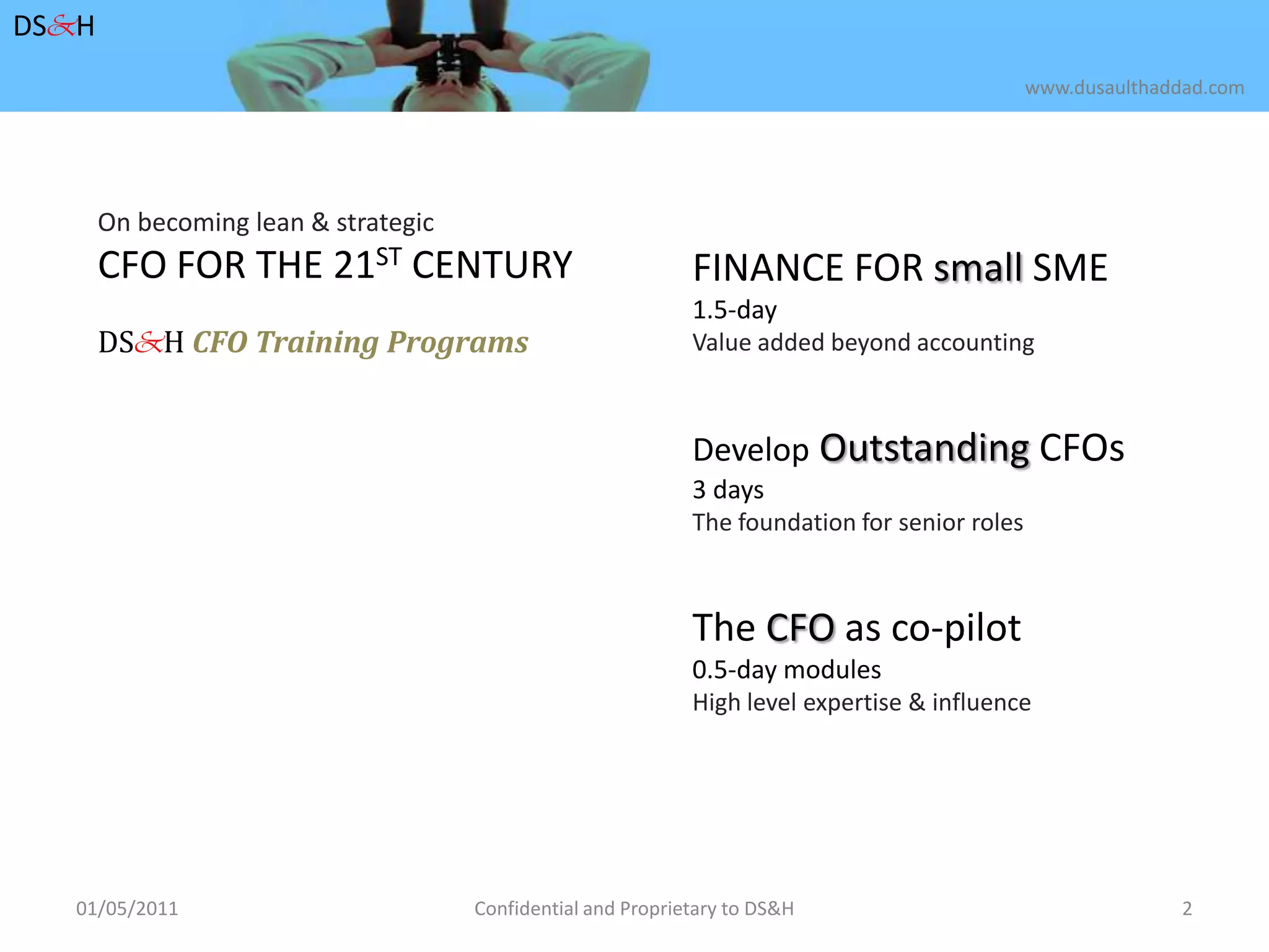 CFO Training Programs: Reaching a higher level | PPT
