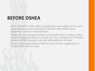 DSHEA | PPTX