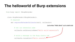 Extending burp with python | PPT