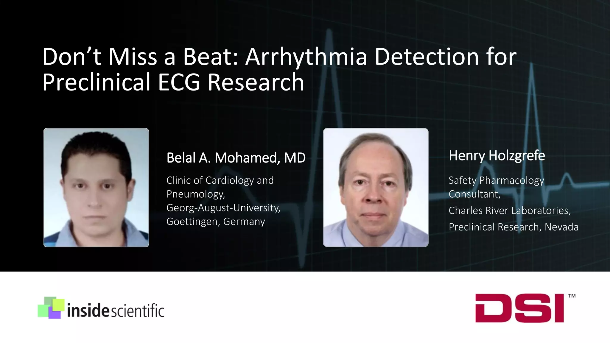 Don’t Miss a Beat: Arrhythmia Detection for Preclinical ECG Research | PDF