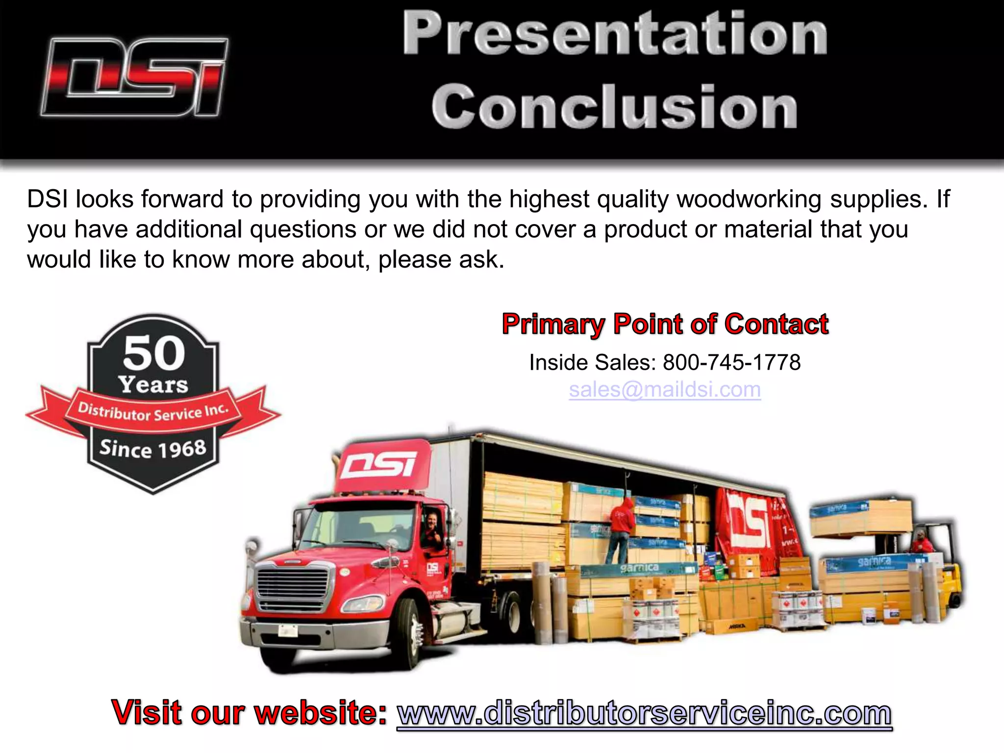 DSI Professional Woodworking Supplies Plywood Distributor | PPT