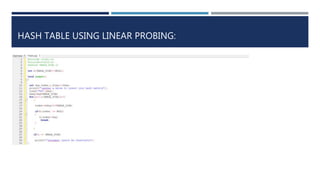 Data Structures : hashing (1) | PPTX