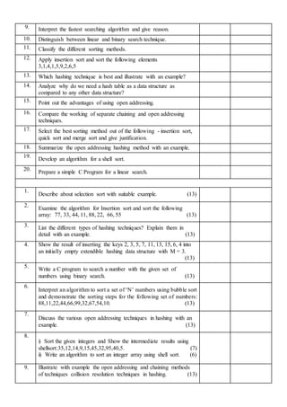 Ds important questions | DOCX