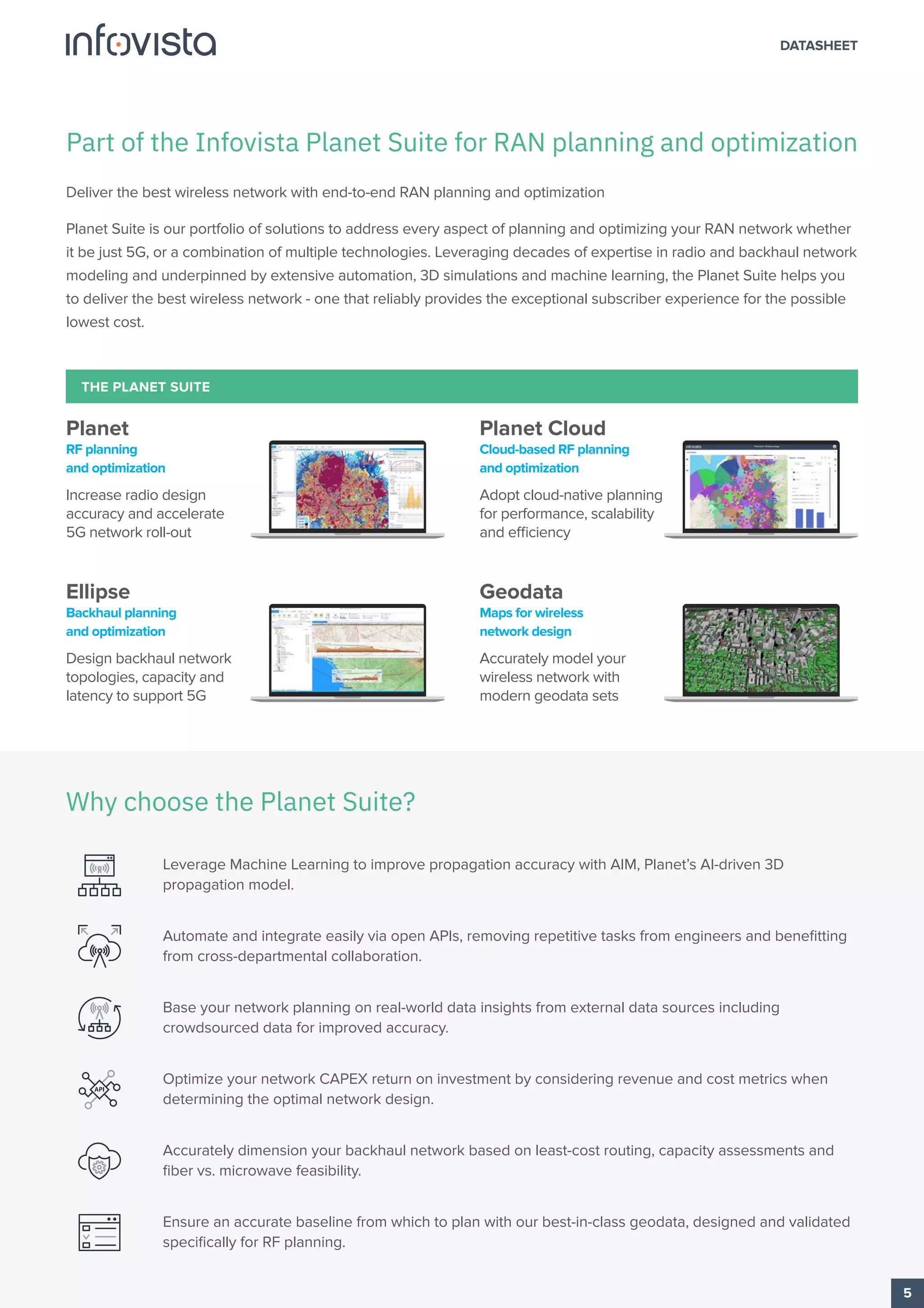 Planet Cloud Datasheet | Infovista | PDF