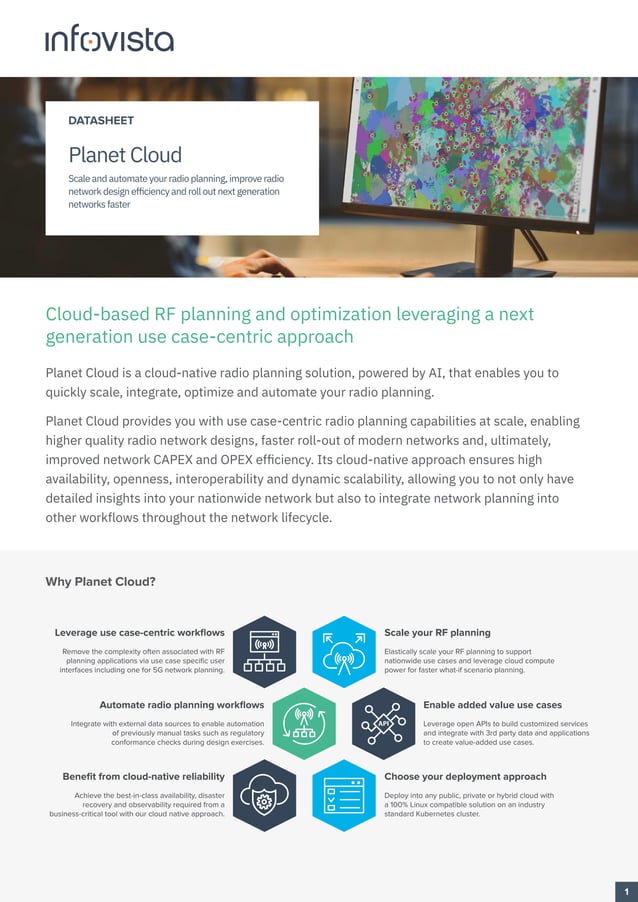 Planet Cloud Datasheet | Infovista | PDF | Cloud Computing | Internet
