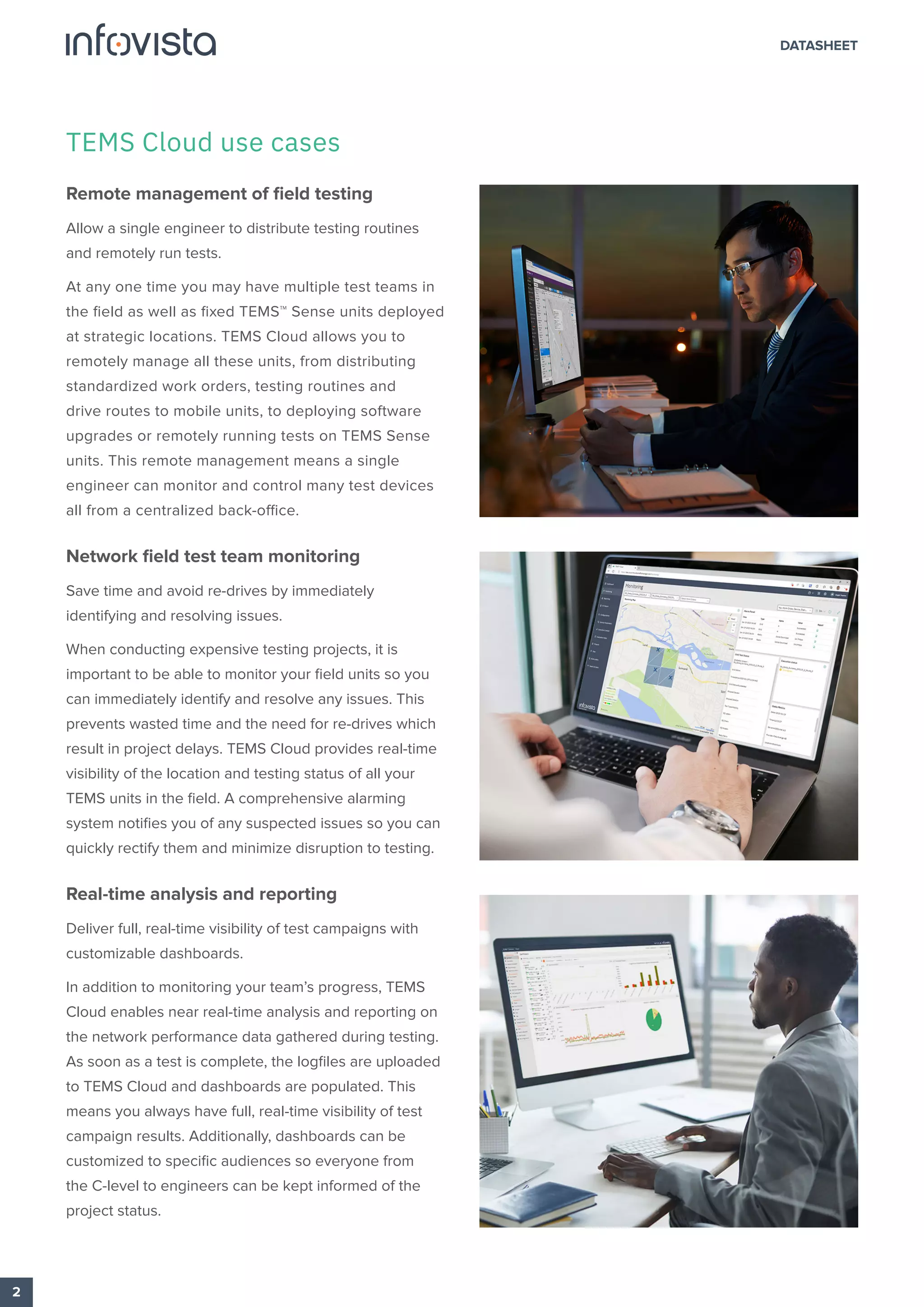 TEMS™ Cloud Datasheet | Infovista | PDF