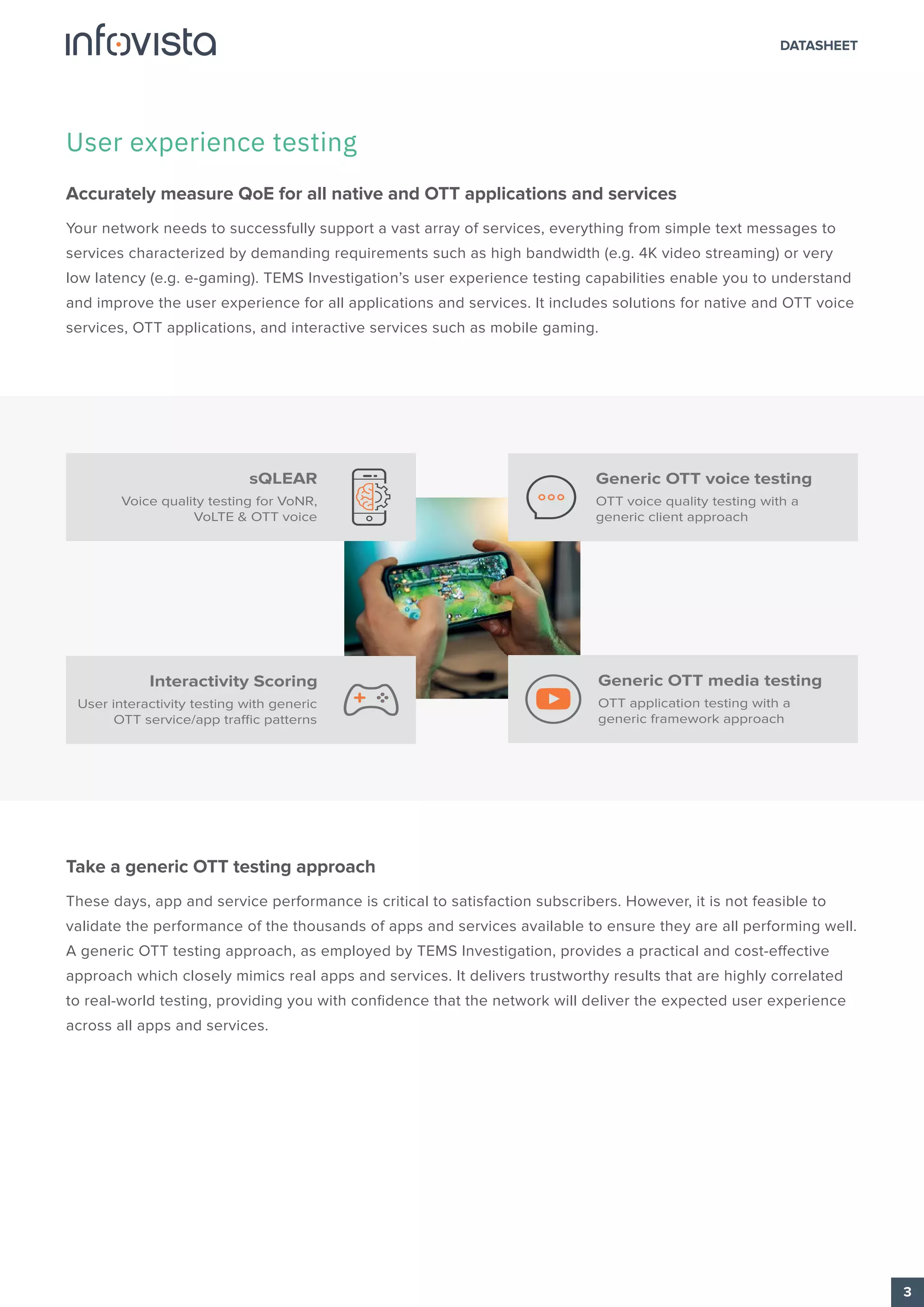 TEMS™ Investigation | Datasheet | Infovista | PDF